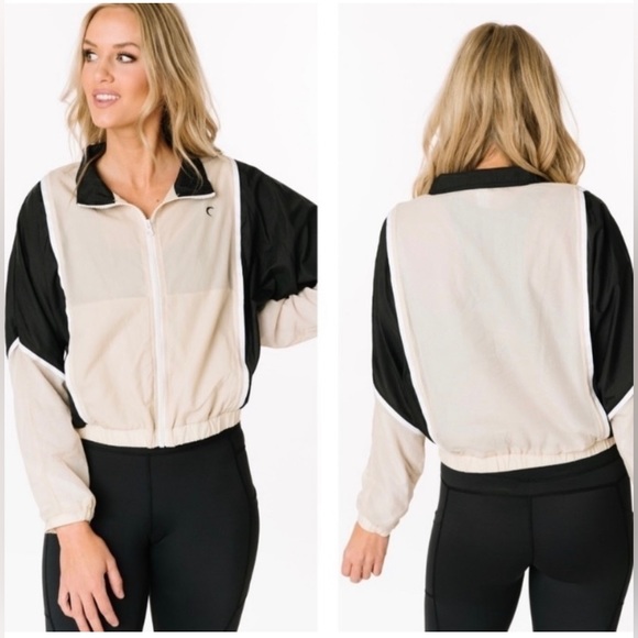 ZYIA | Jackets & Coats | Zyia Bomber Black And Tan Jacket Size Xxxl ...